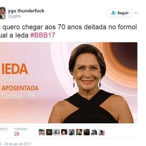 "BBB 17": aos 70 anos, beleza de Ieda impressiona telespectadores ...